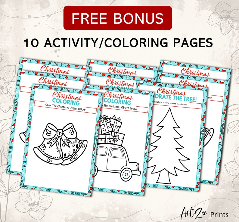 Printable Christmas Bingo Cards for Kids | 20 Cute Holiday Game Cards ...
