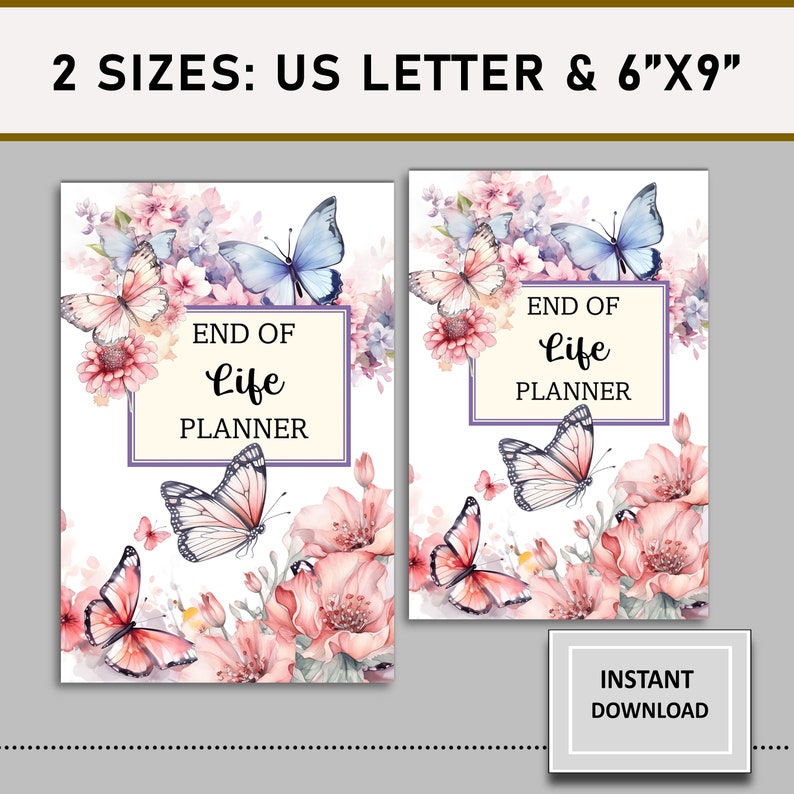 End of Life Planner Printable Final Preparations Emergency Funeral ...