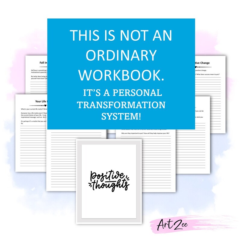 Positive Thinking Workbook Printable With Guided Self-love Prompts and ...