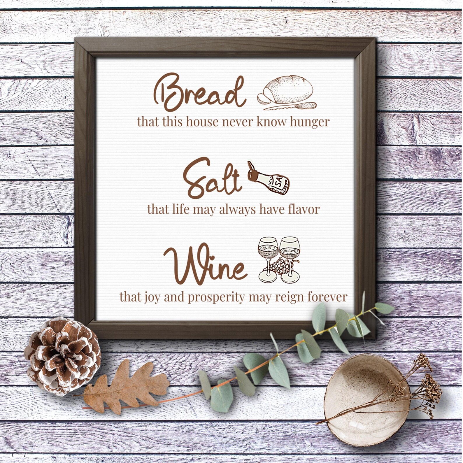 Printable Bread Salt Wine Blessing, Housewarming Irish Prayer ...