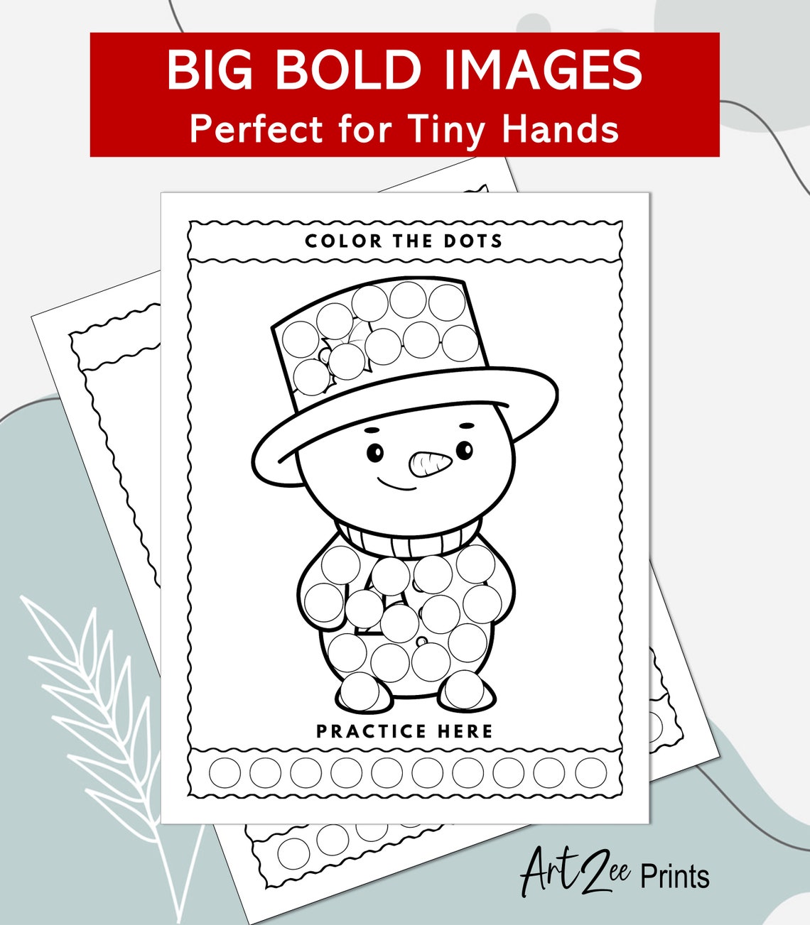 Christmas Toddler Activities Dot Marker Coloring Pages Dab - Etsy
