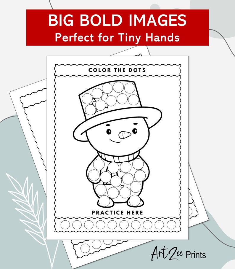 Christmas Toddler Activities Dot Marker Coloring Pages Dab - Etsy
