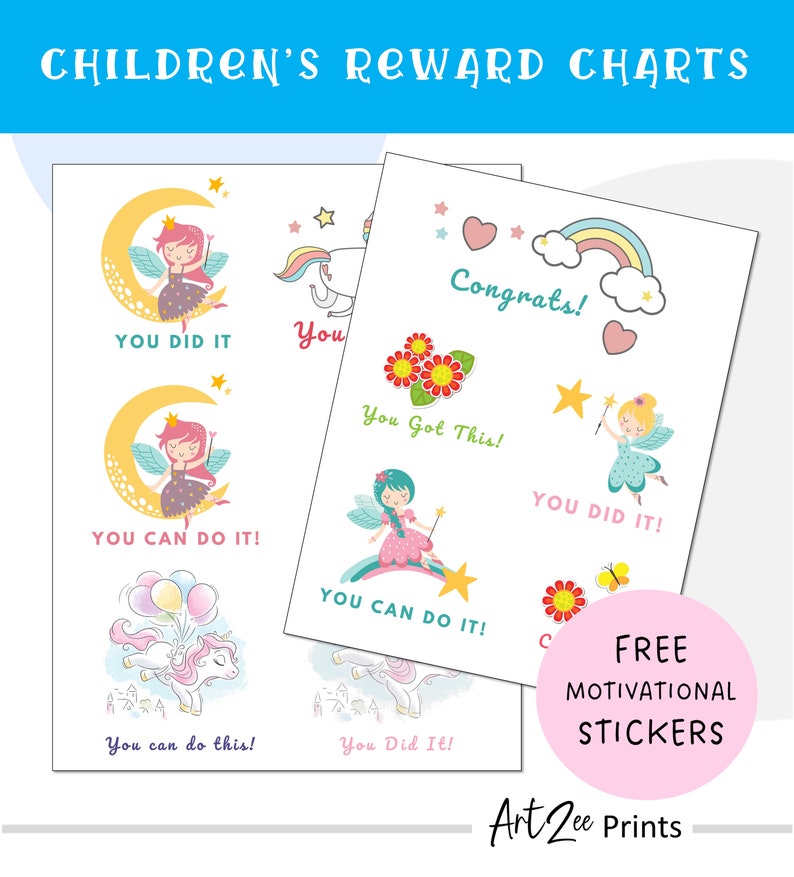 Pastel Rainbow Kids Reward Charts: Habit Training Printable (editable ...