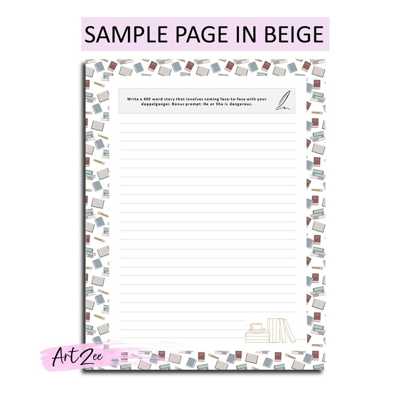 Printable Author Journal Notebook , Writer Workbook With 100 Story ...