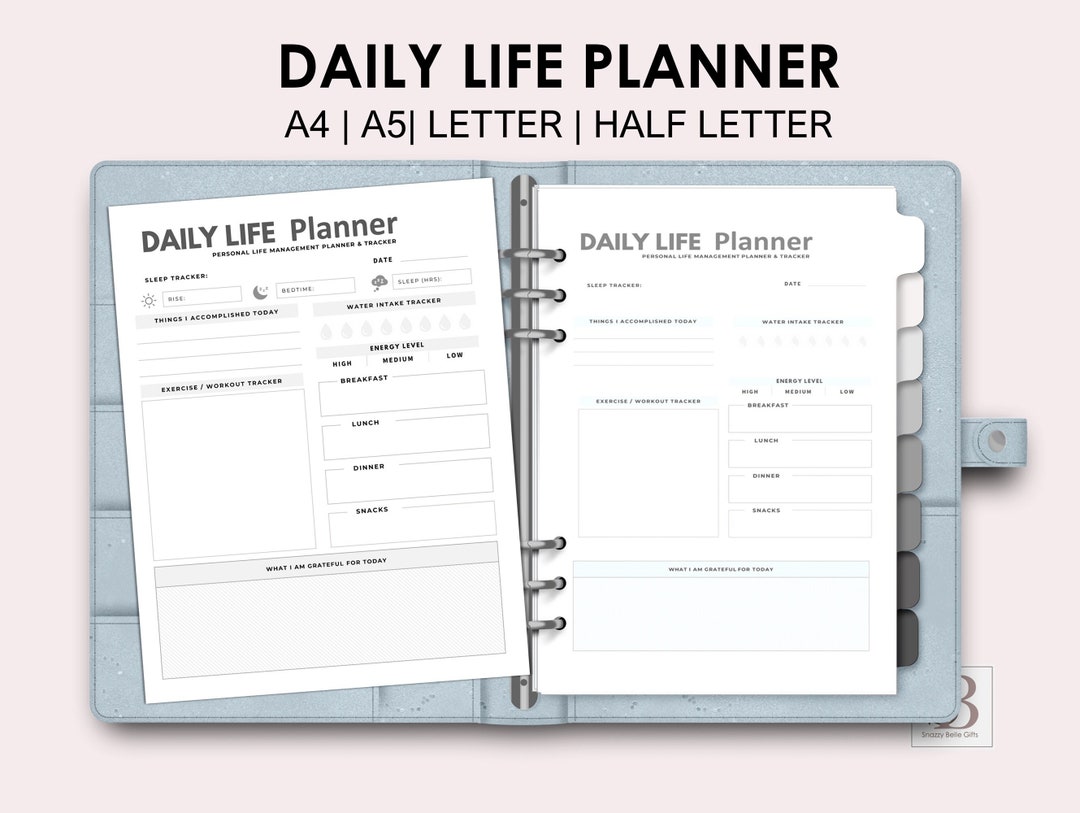 Printable Life Planner, Wellbeing Template, Wellness Tracker, Life ...