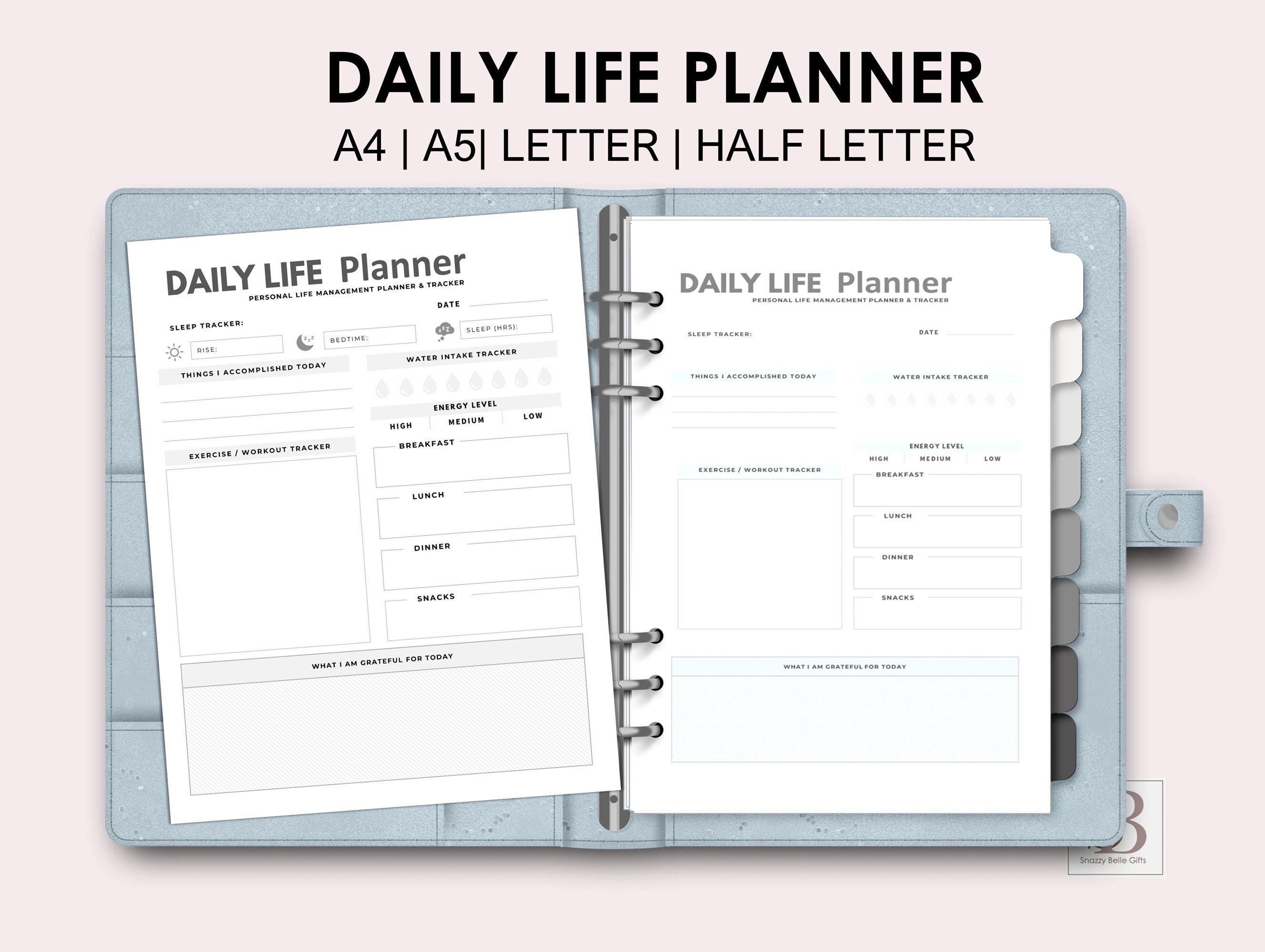 Printable Life Planner, Wellbeing Template, Wellness Tracker, Life ...