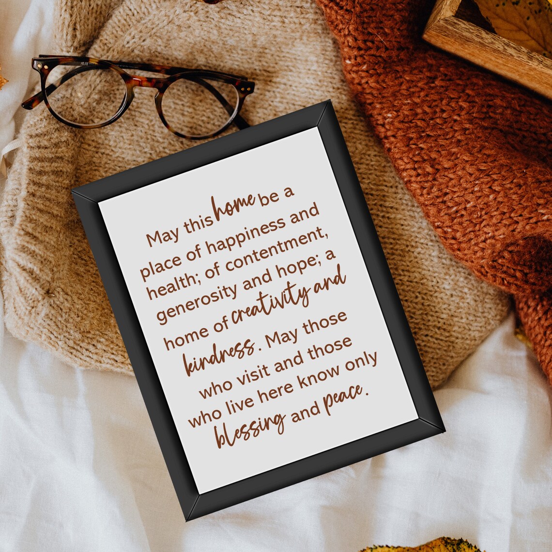 Irish Home Blessing Decor Sign House Blessing Door Hanger Printable ...