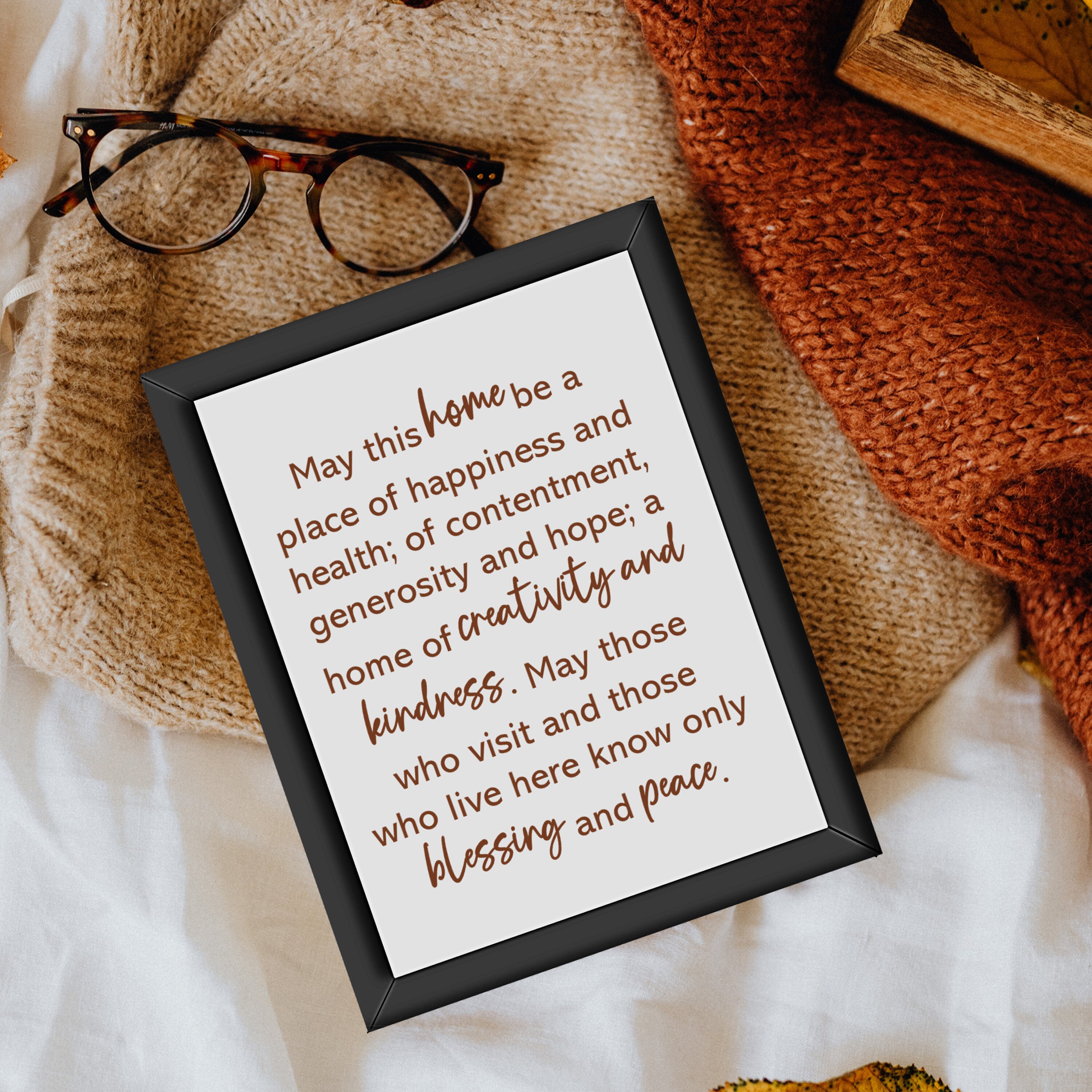 Irish Home Blessing Decor Sign | House Blessing Door Hanger Printable ...