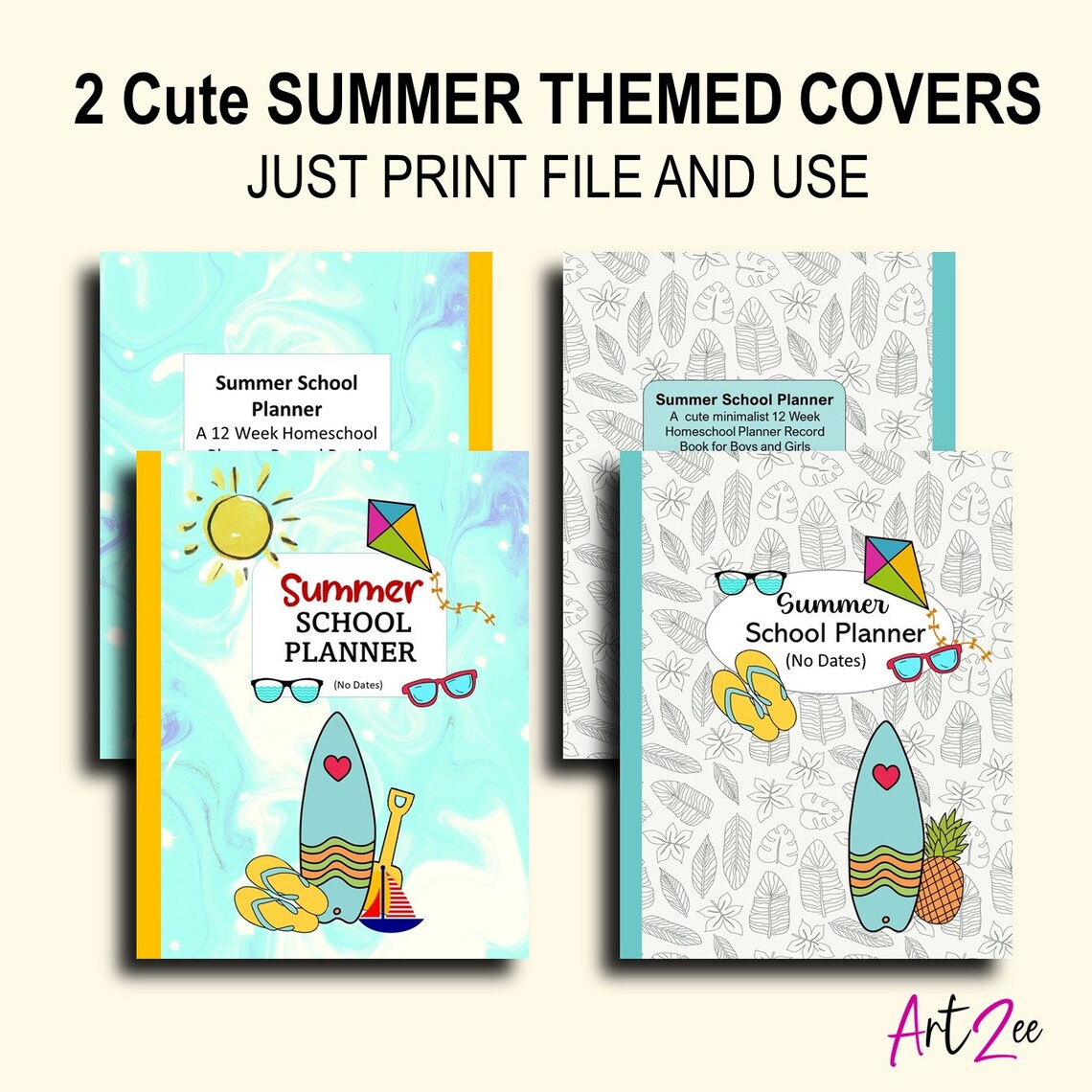 Summer School Planner Printable Undated Calendar Weekly - Etsy