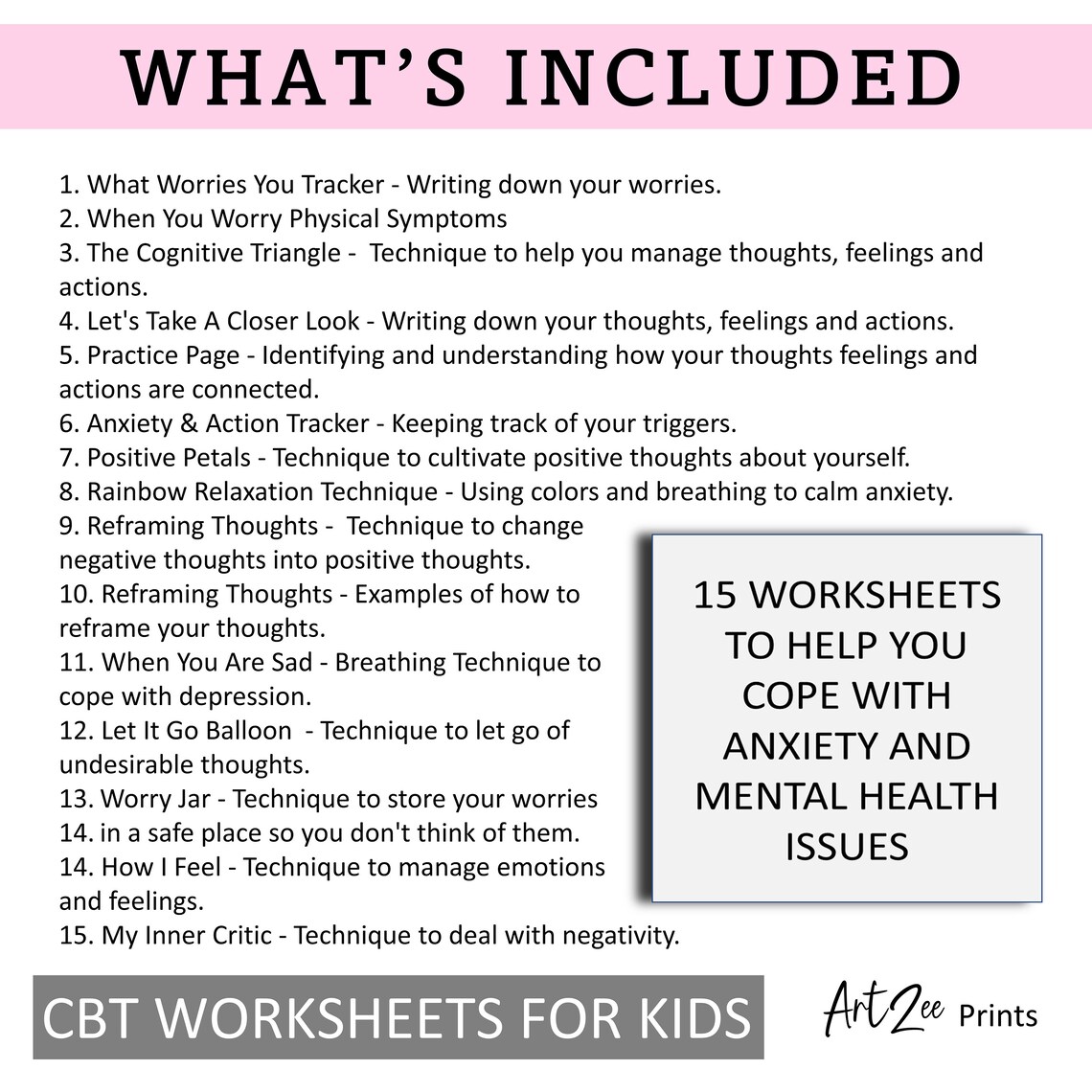 Mental Health Workbook CBT Worksheet Trauma Workbook - Etsy