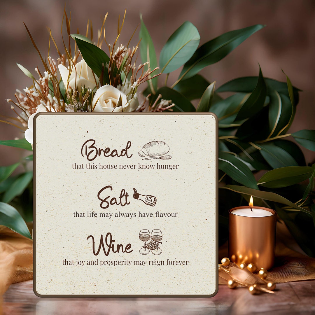 Irish Blessing Housewarming Print: Bread, Salt, Wine Poem (digital ...
