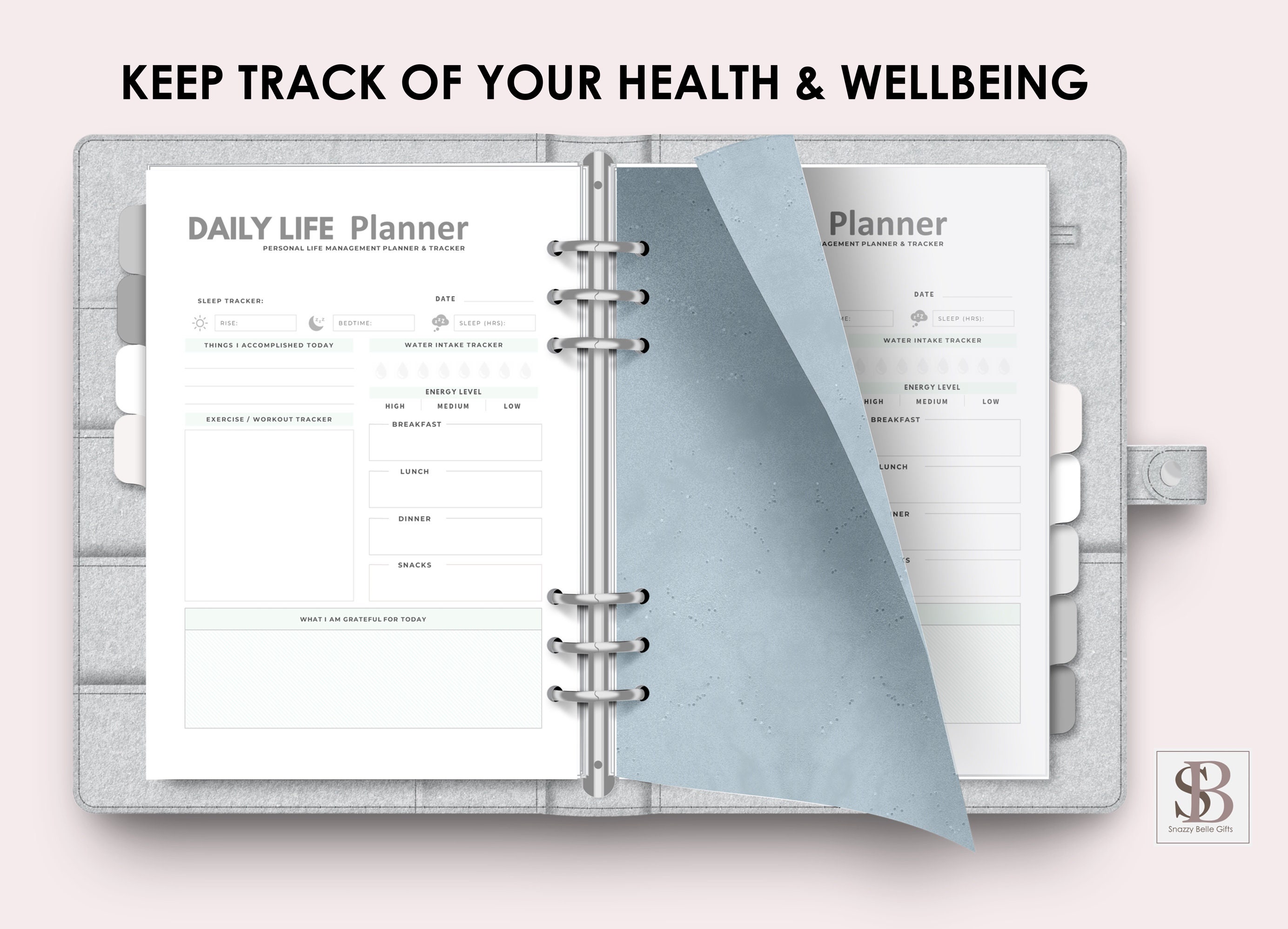 Printable Life Planner, Wellbeing Template, Wellness Tracker, Life ...