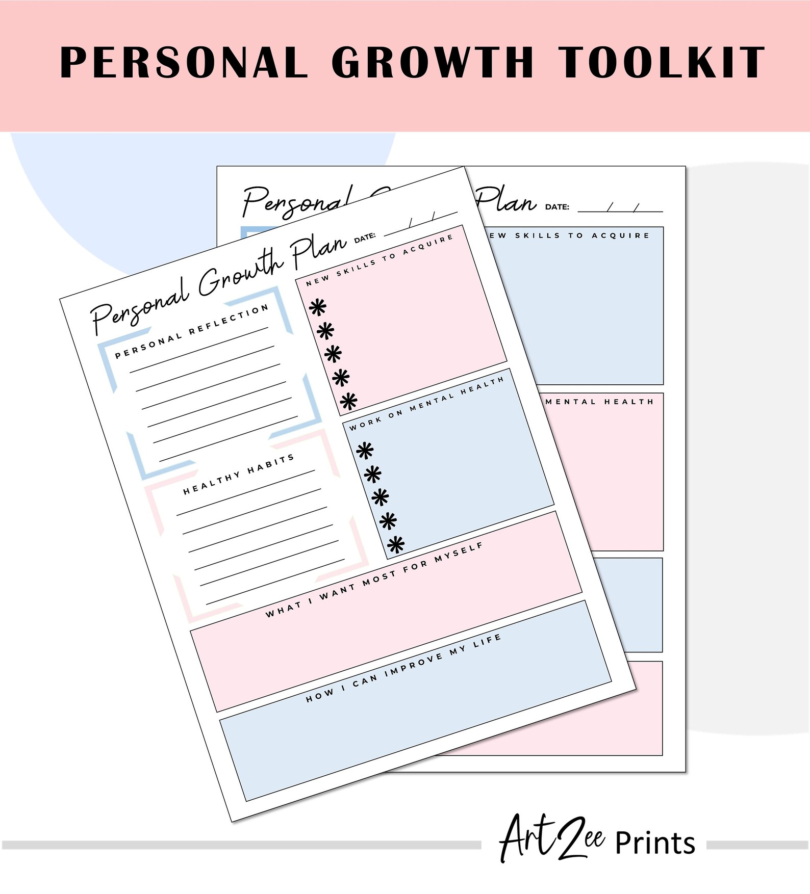 Personal Growth Planner Printables Self-care Kit With SMART Goals ...