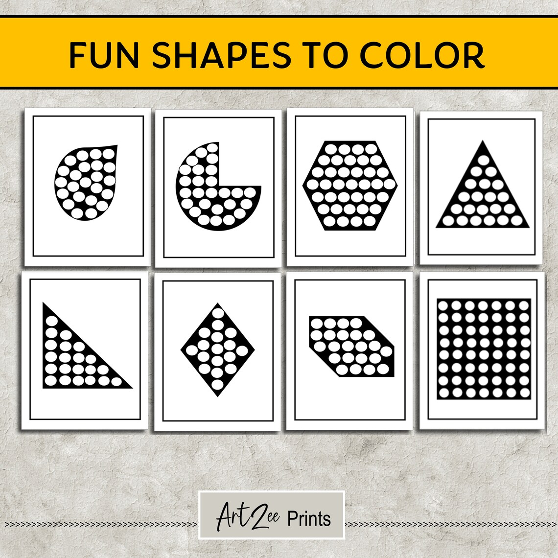 Cute Animals & Shapes Dot Marker Coloring Printable Pages for Toddlers ...