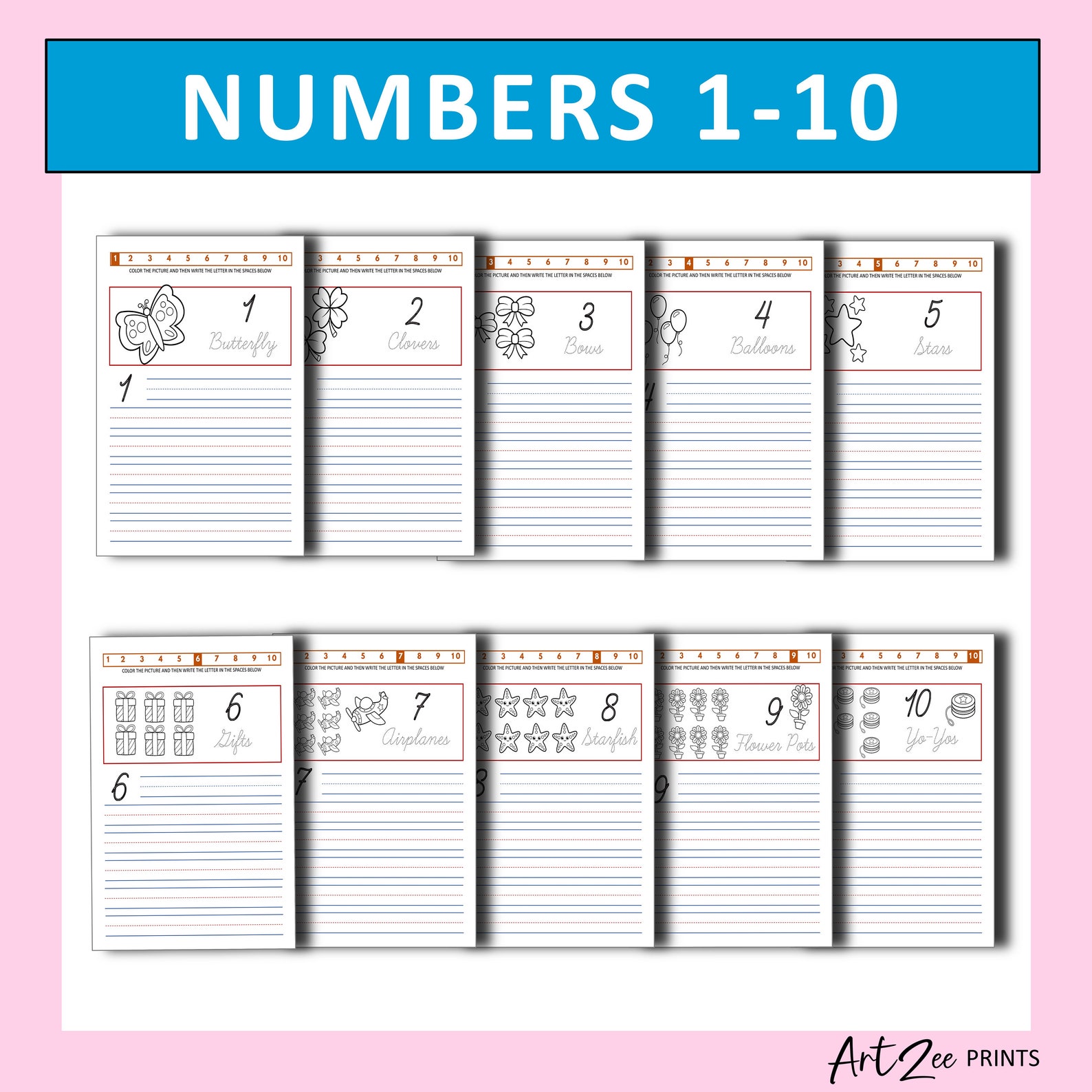 Alphabet and Numbers Handwriting Practice Workbook, Cursive Sentences ...