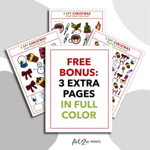 I Spy Christmas Activity Book 20 Printable Kids Counting Game Sheets ...
