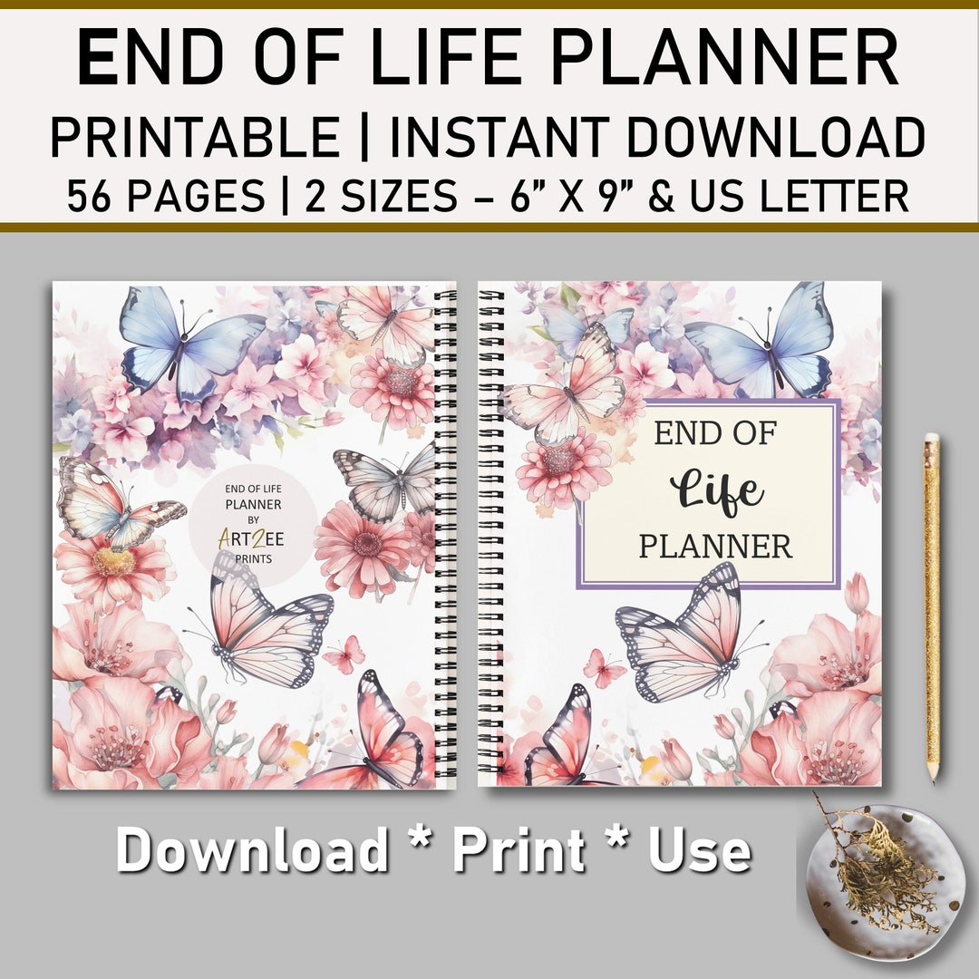 End of Life Planner Printable Final Preparations Emergency Funeral ...