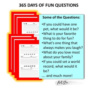 One Question A Day Prompt Journal Workbook for Kids Printable, Instant ...