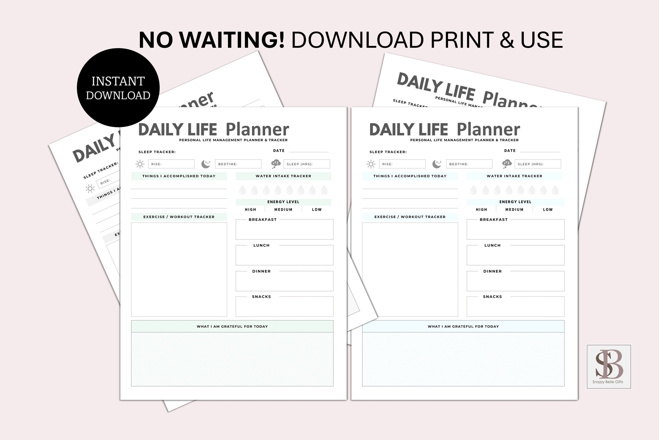 Printable Life Planner, Wellbeing Template, Wellness Tracker, Life ...