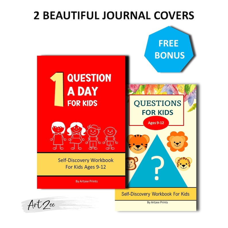 One Question A Day Prompt Journal Workbook for Kids Printable, Instant ...