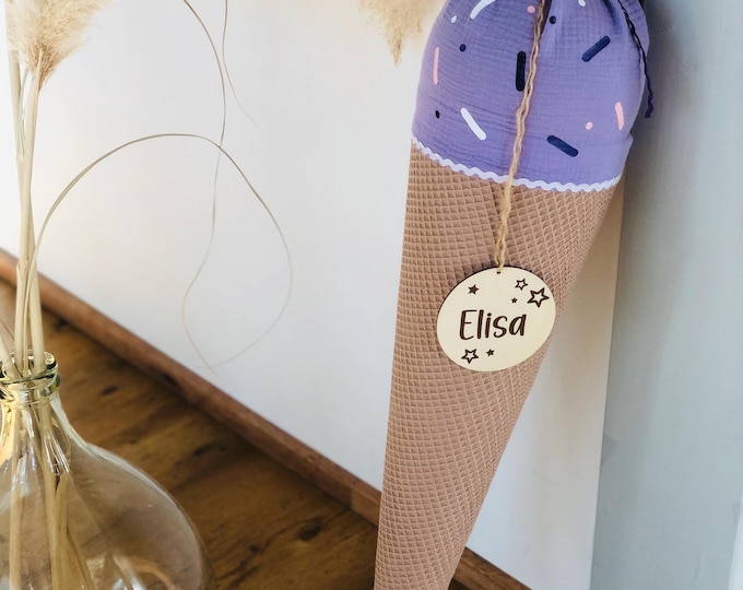 School Cone Made of Fabric, Ice Cream Cone, Cover for School Cone ...