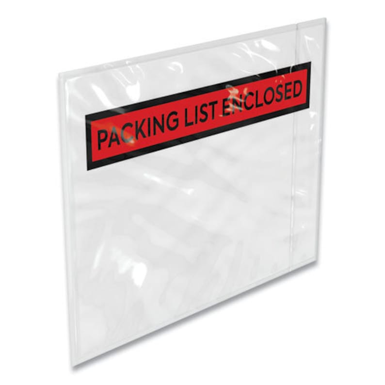 100 Pc Packing List Enclosed" Envelope, 4.5" X 5.5", Orange, Invoice ...