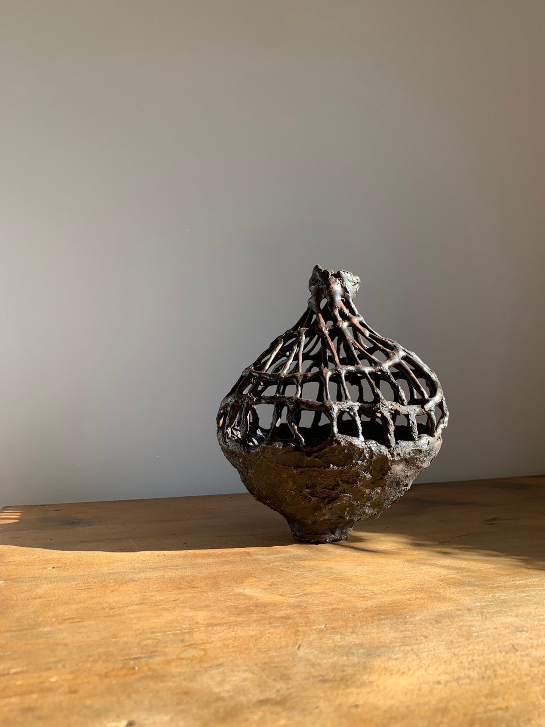 Plaster of Paris Woven Vase - Etsy