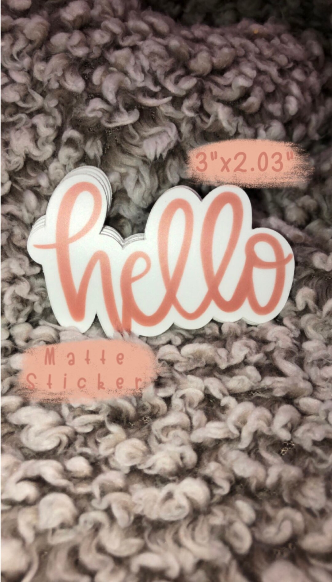 Hello Cursive Sticker / Matte Waterproof - Etsy