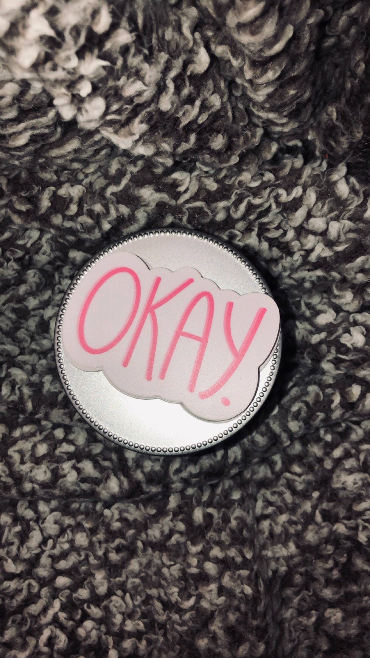 OKAY Pink Sticker/ Matte Waterproof - Etsy
