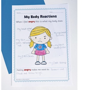 How My Body Reacts to Emotions Worksheets - Etsy
