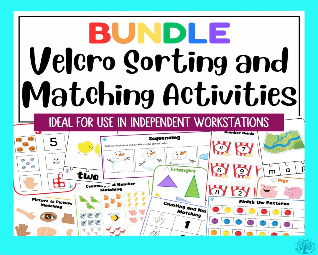 Velcro Sorting and Matching Actvities - Etsy