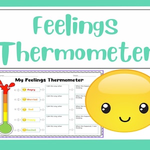 My Feelings Thermometer - Etsy