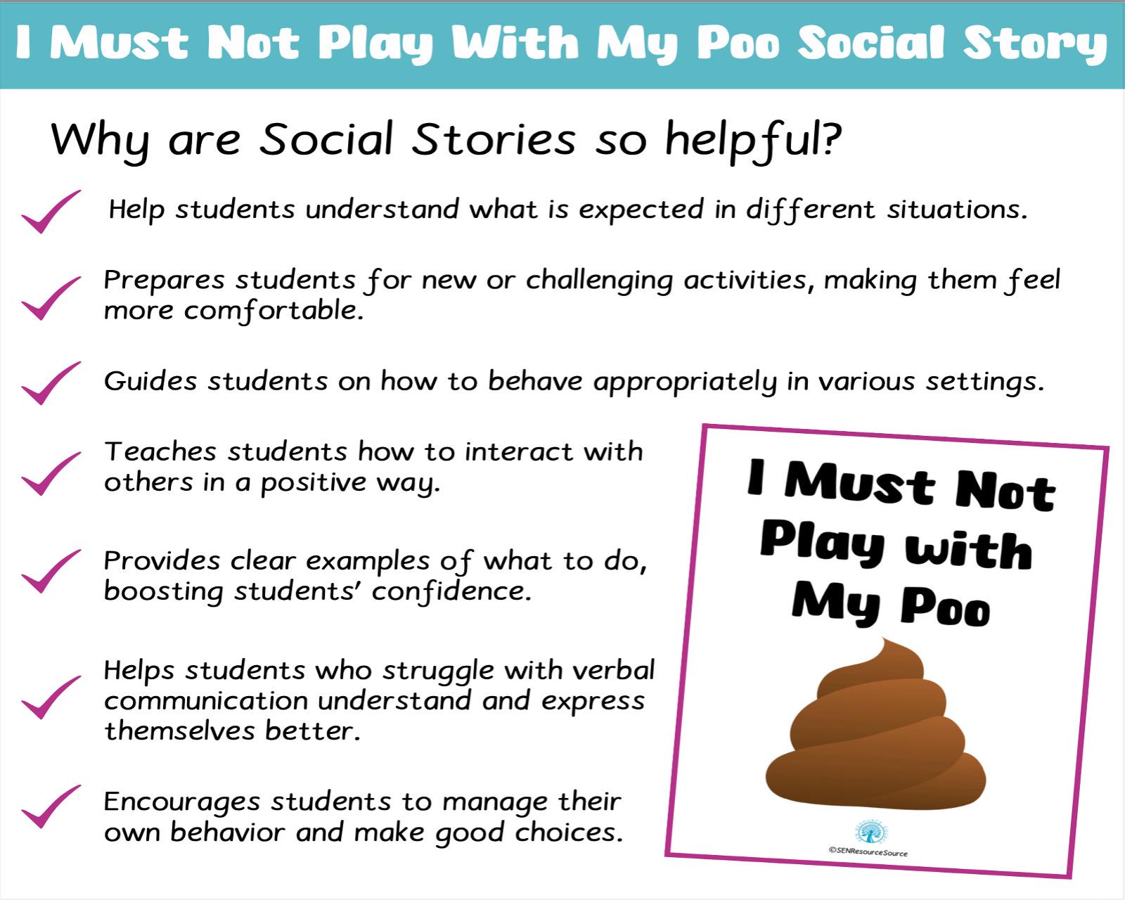 I Must Not Play With My Poo Social Story - Etsy