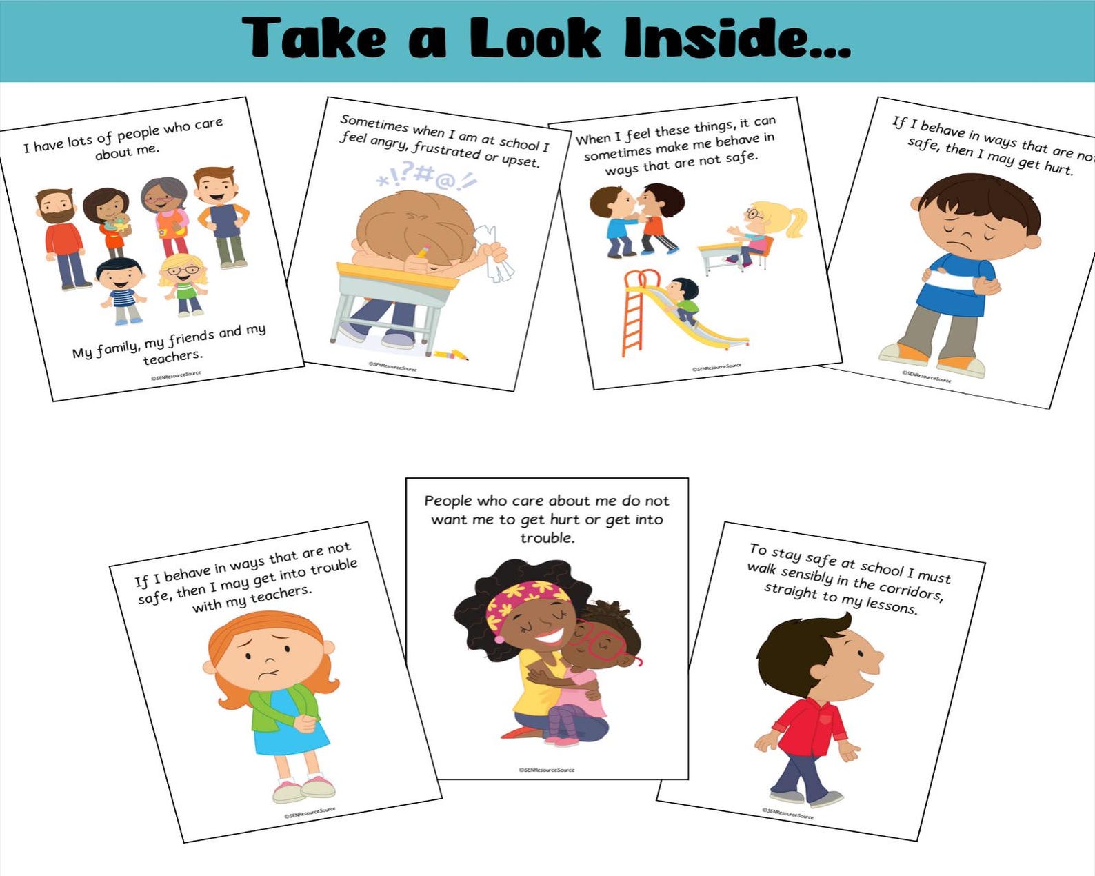 Safe Behaviour at School; Social Story - Etsy