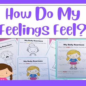 How My Body Reacts to Emotions Worksheets - Etsy