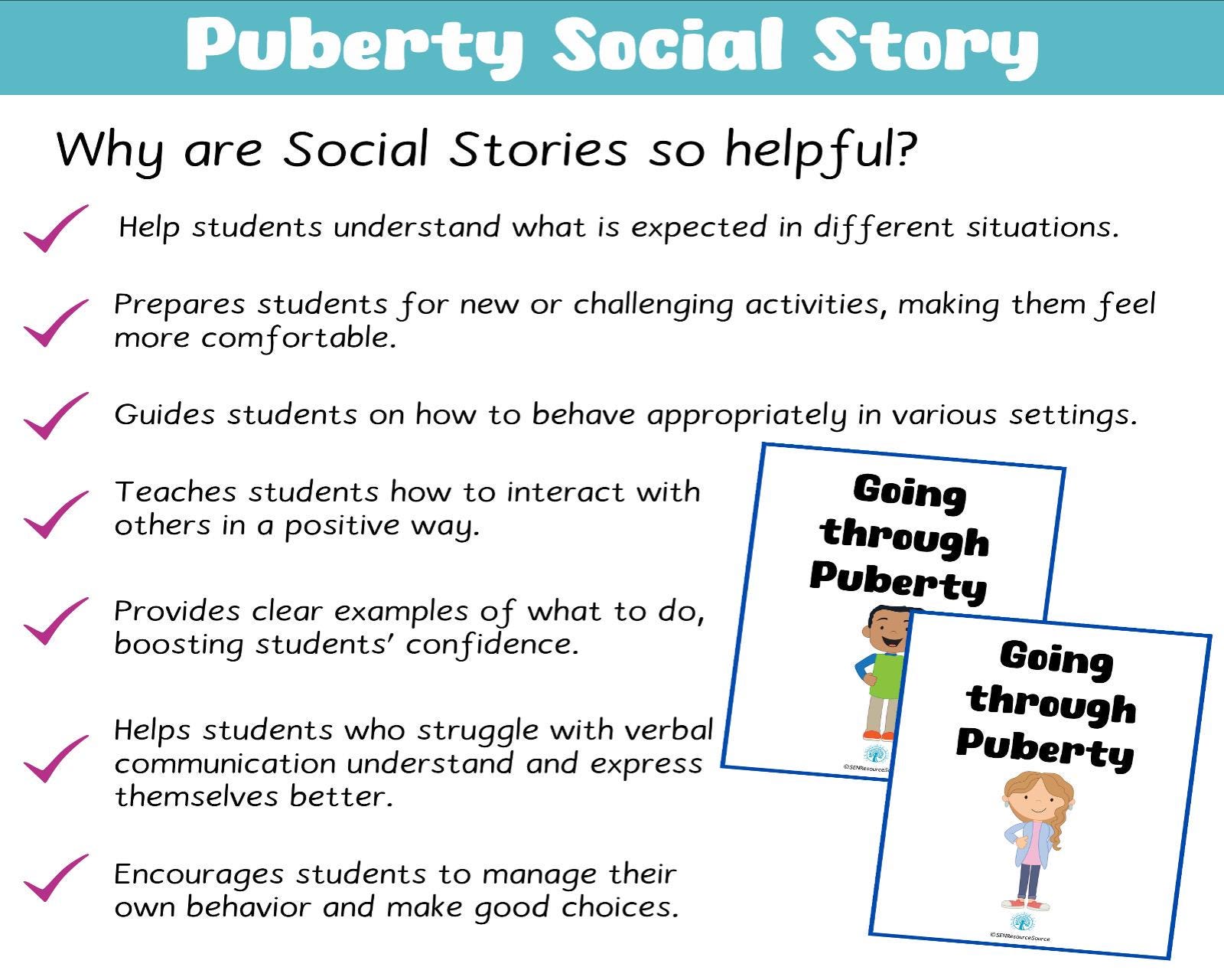 Going Through Puberty Social Story - Etsy