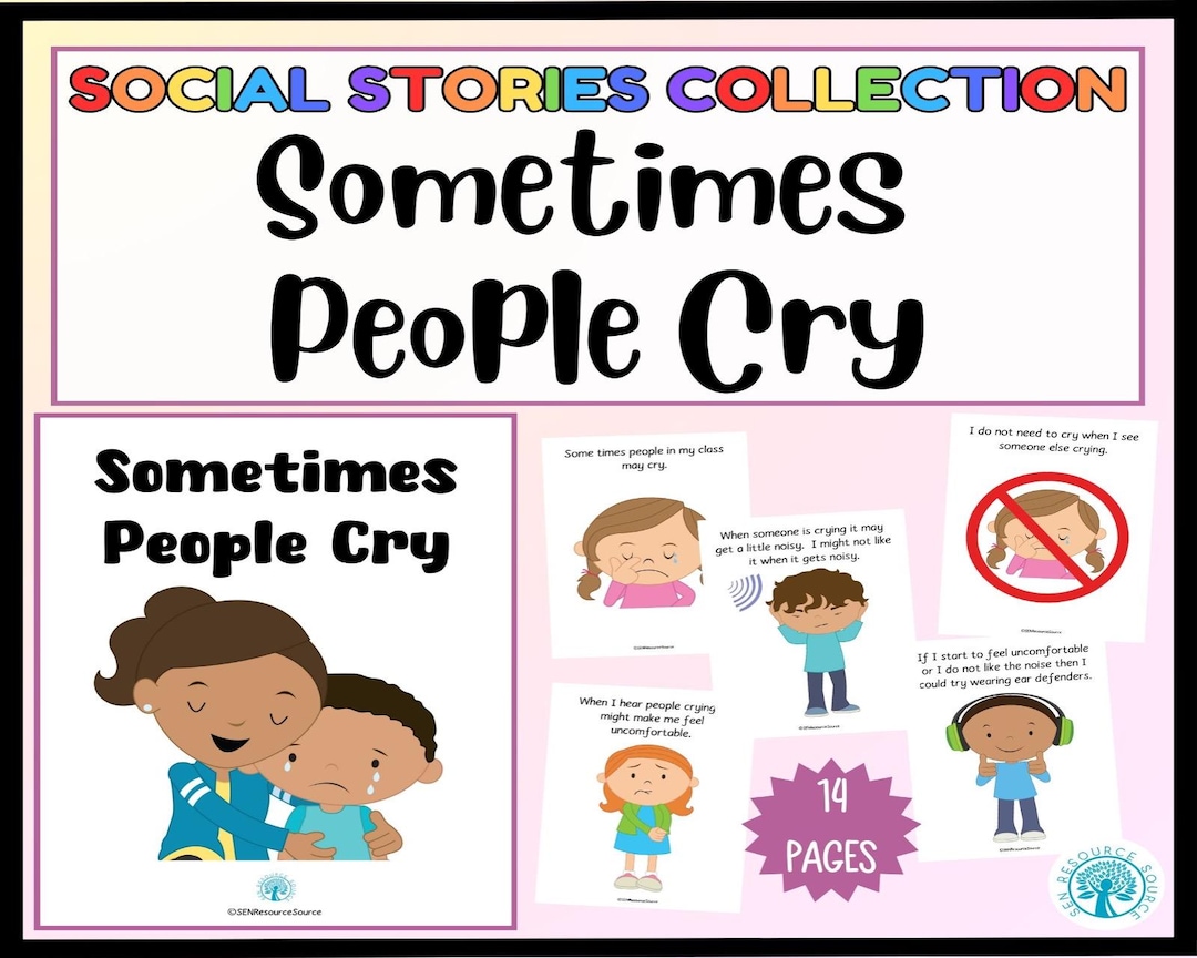 Sometimes People Cry Social Story - Etsy
