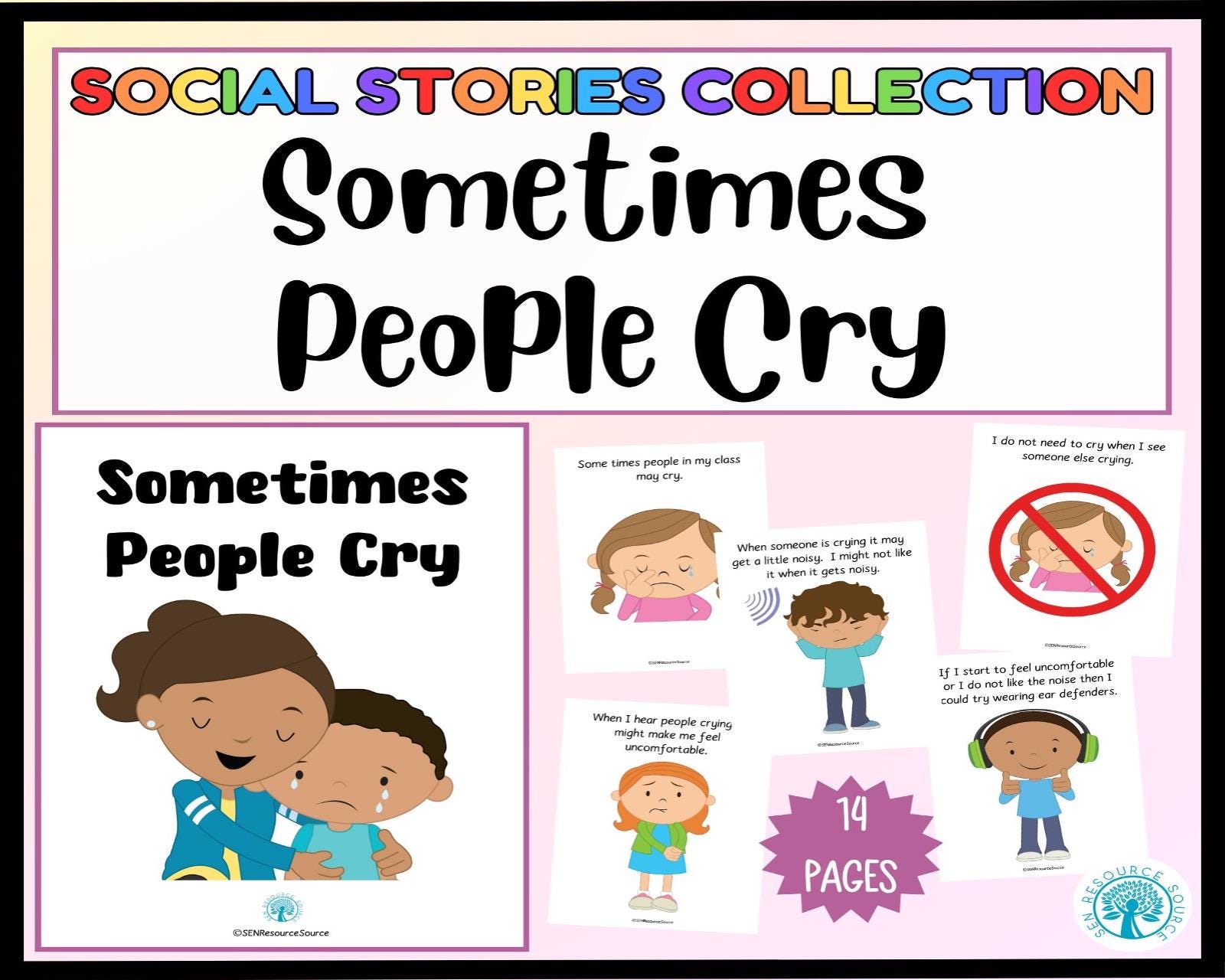 Sometimes People Cry Social Story - Etsy