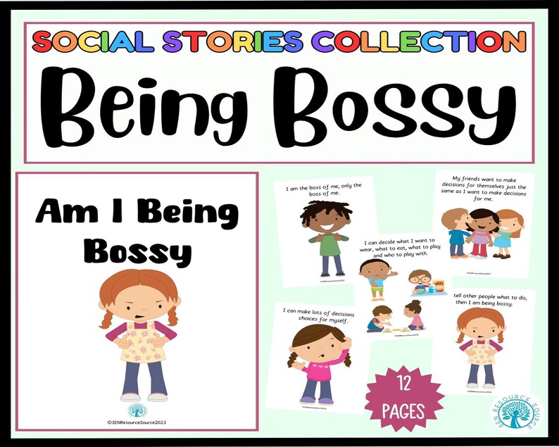 Being Bossy Social Story - Etsy