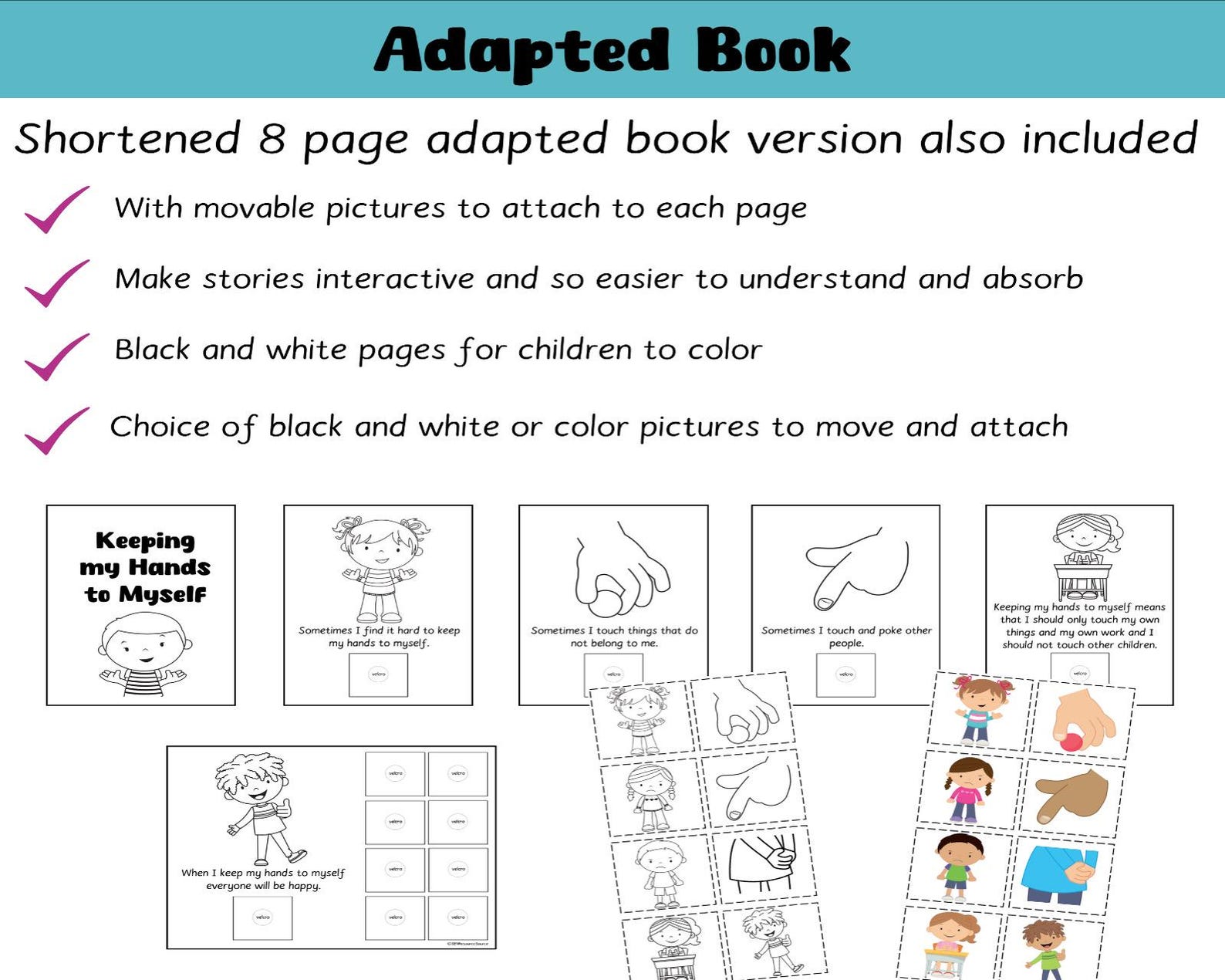 Keeping My Hands to Myself Social Story - Etsy