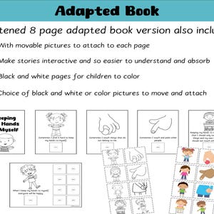 Keeping My Hands to Myself Social Story - Etsy