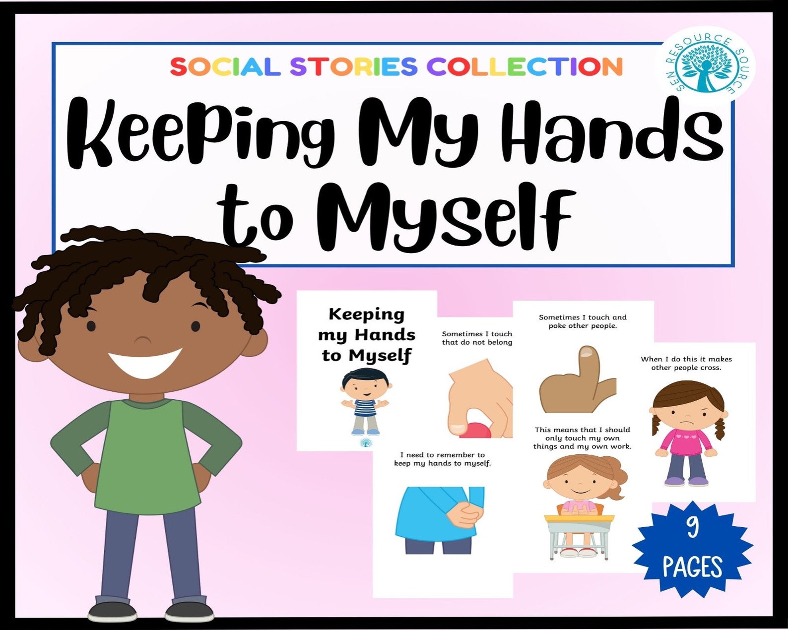 Keeping My Hands to Myself Social Story - Etsy