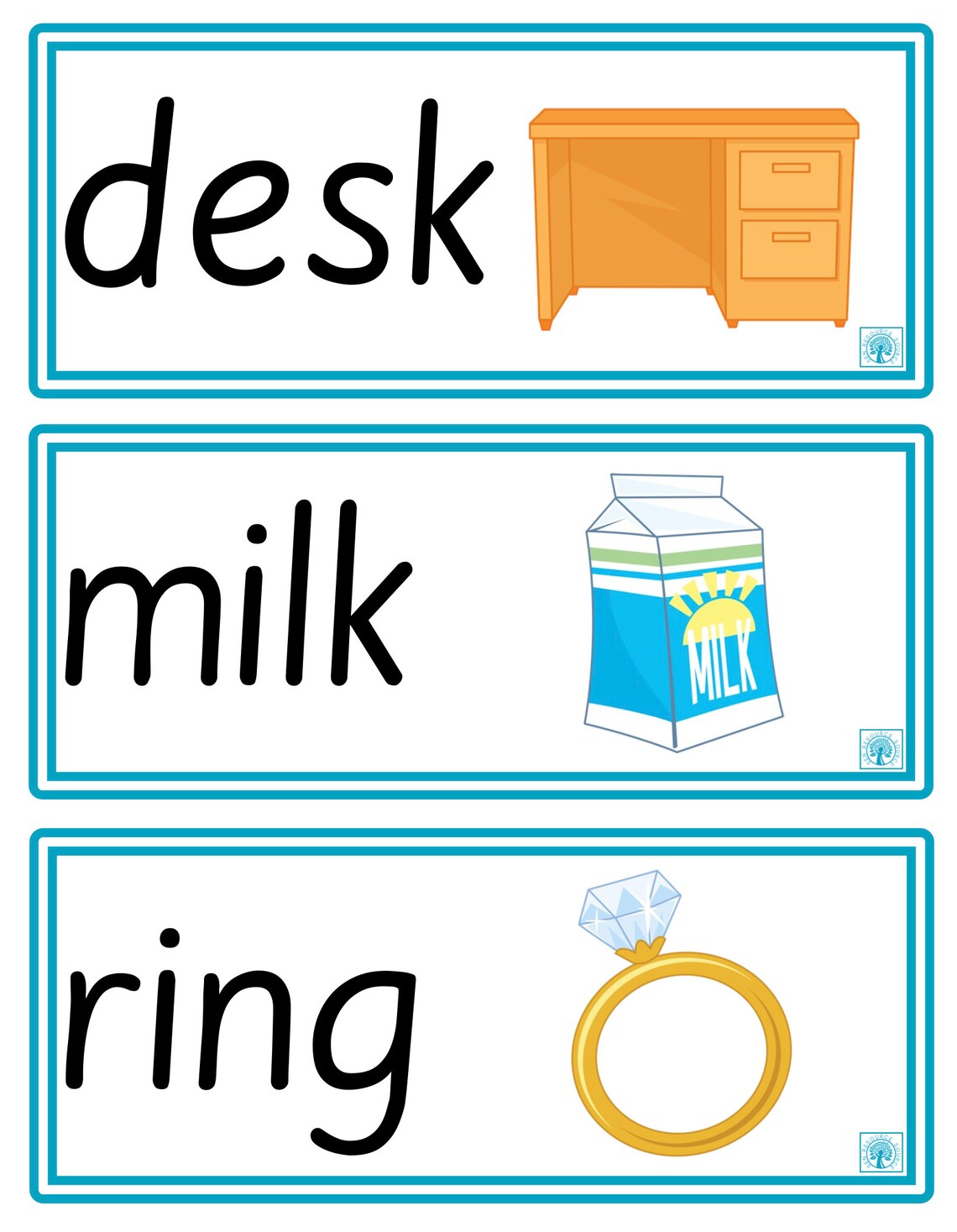 CVCC Word and Picture Flash Cards - Etsy