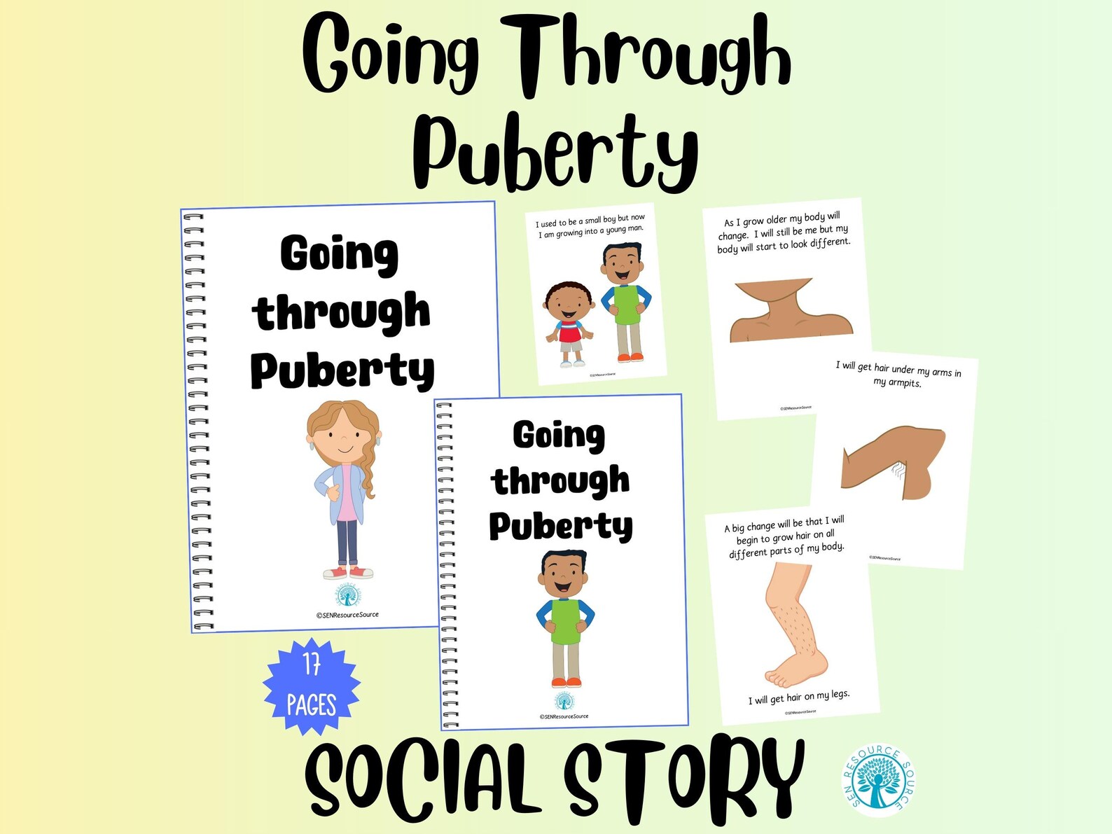 Going Through Puberty Social Story - Etsy