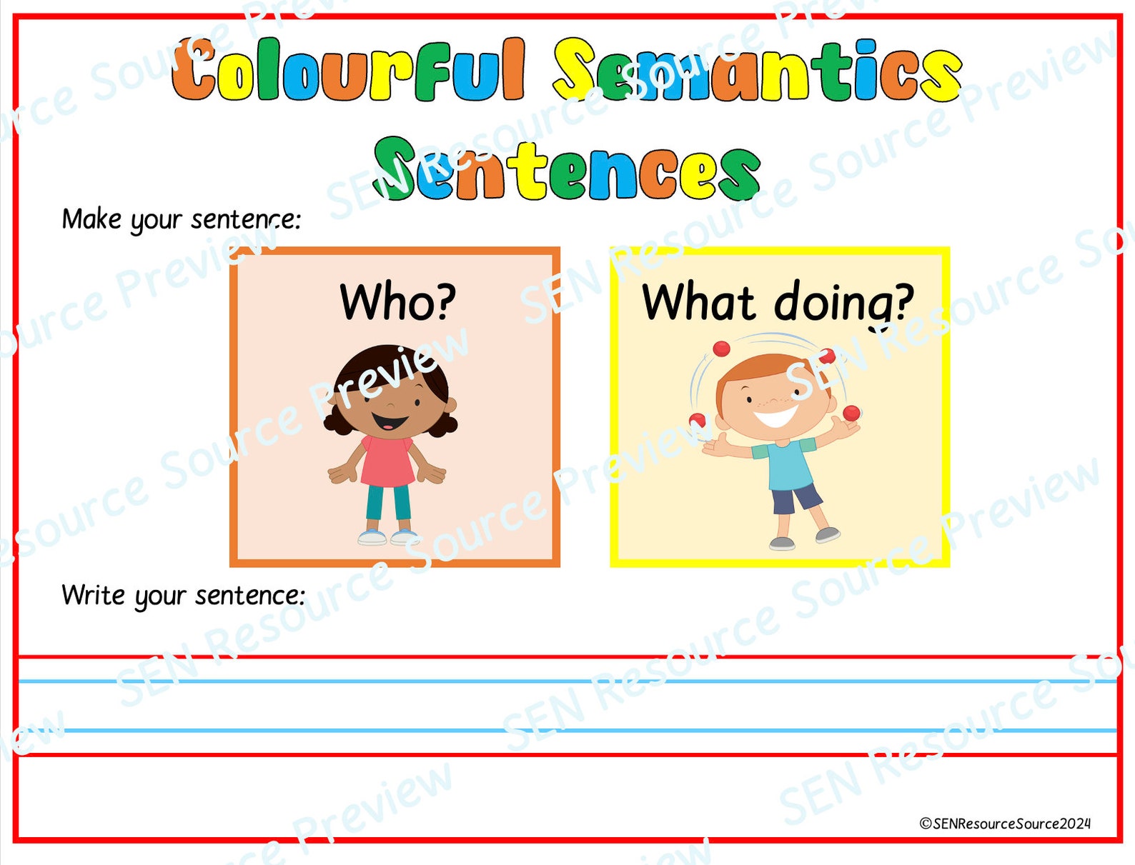 Colourful Semantics Resource Bundle - Etsy