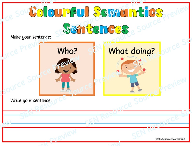 Colourful Semantics Resource Bundle - Etsy