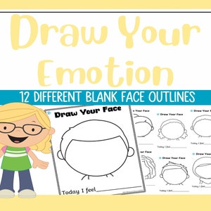 Draw Your Emotion Worksheets - Etsy