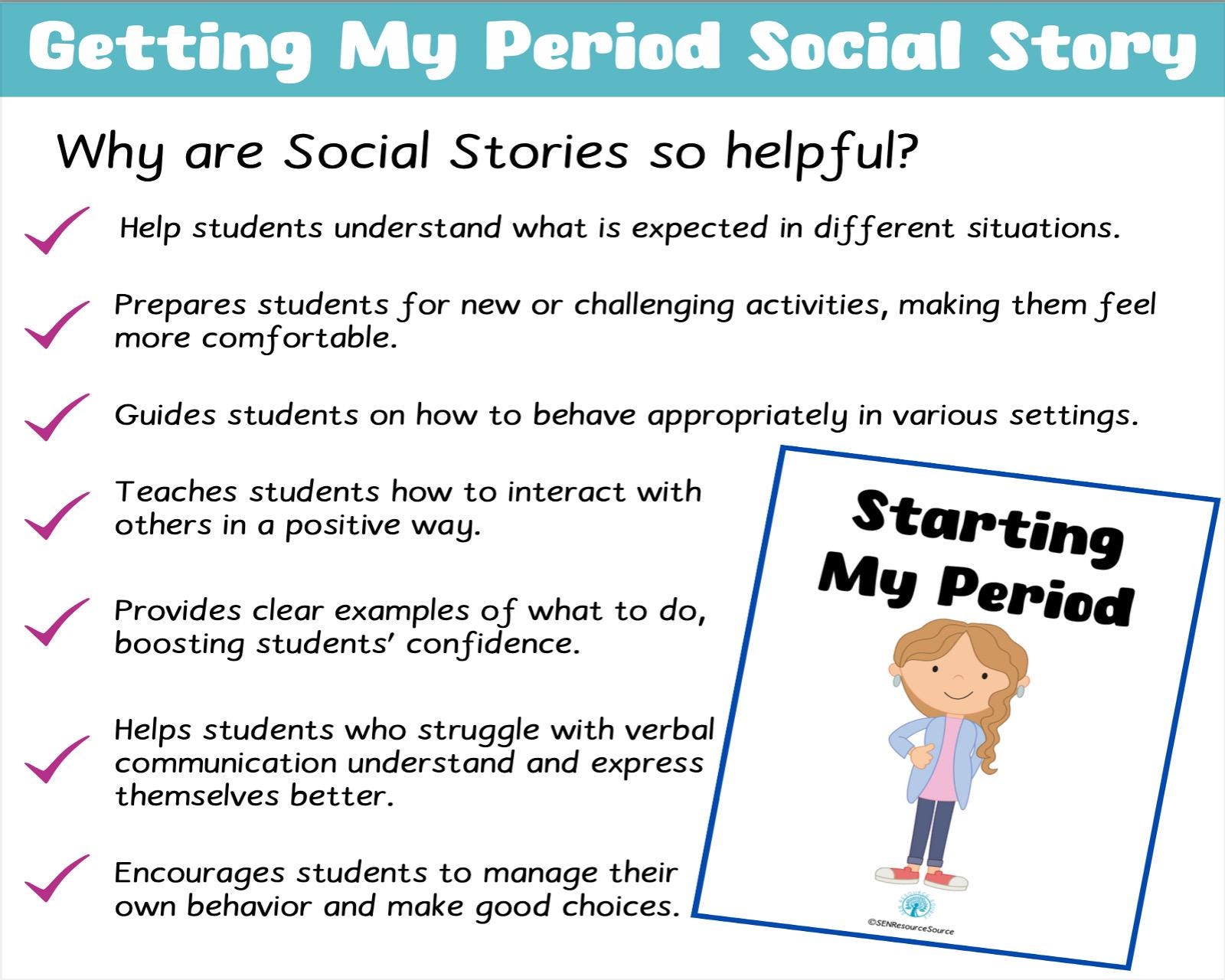 Getting My Period Social Story - Etsy Canada