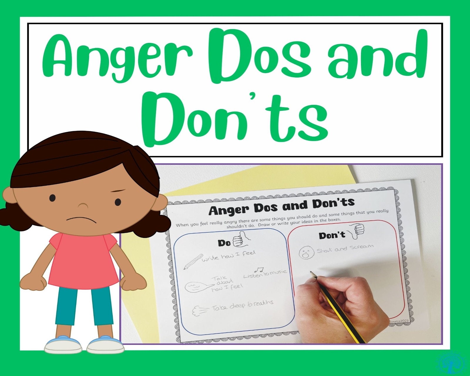 Anger Dos and Don'ts Worksheet - Etsy