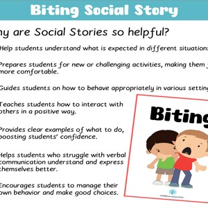 Biting Social Story - Etsy